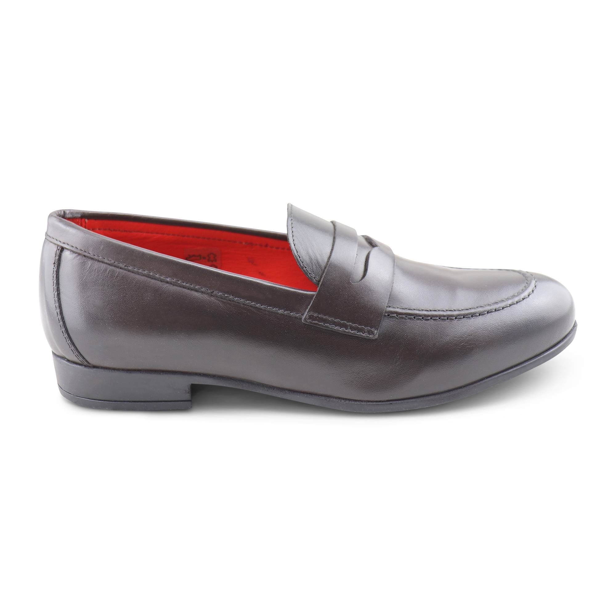 Mocassini bendina testa di moro in pelle