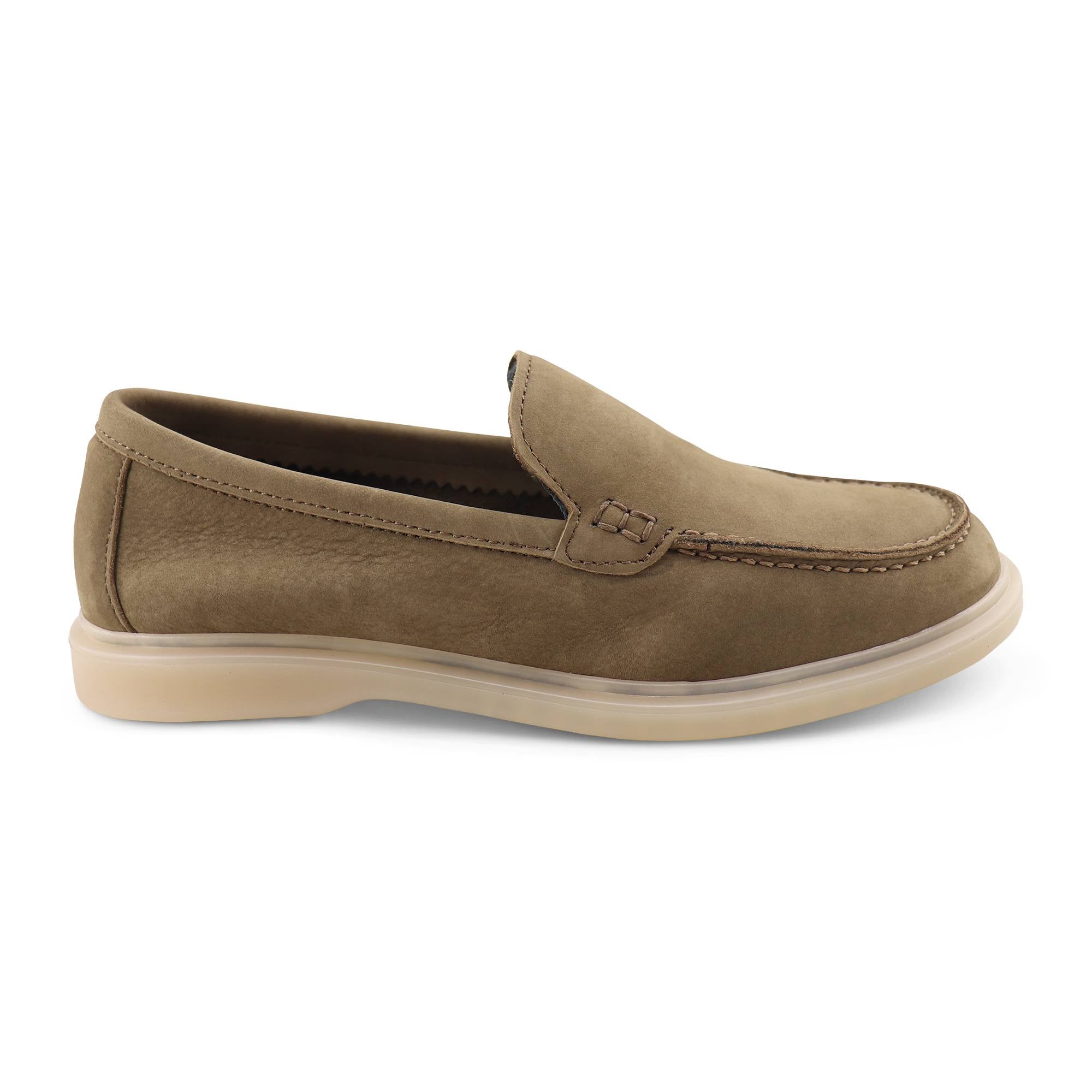 Stone Nabuk moccasins