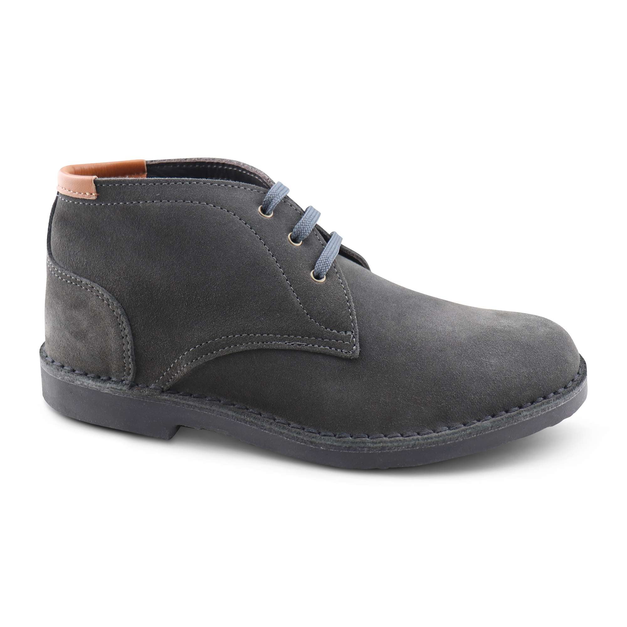 Smoke grey suede ankle boots