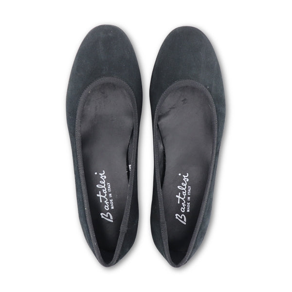 Black suede flat shoes for women – Otisopse